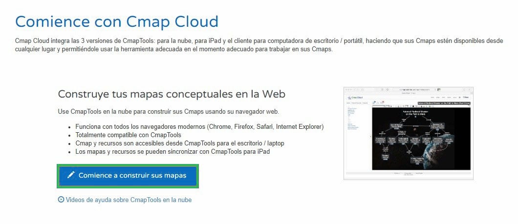 CmapTools Online - Crea Mapas Conceptuales GRATIS en Linea